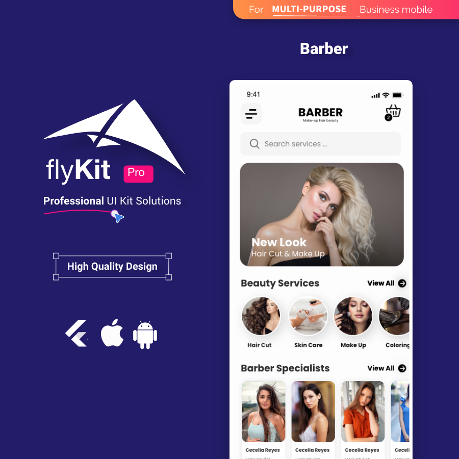 FlyKit Pro - Flutter UI KIT by PositifMobile | CodeCanyon